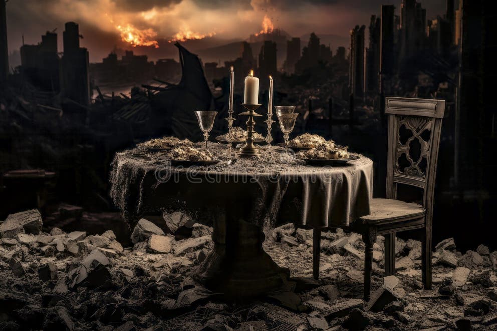 Empty Round Table: Symbol of Apocalypse and Destruction of World S ...