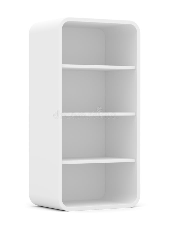 Empty Rounded Retail Shelves. Front View Stock Illustration ...