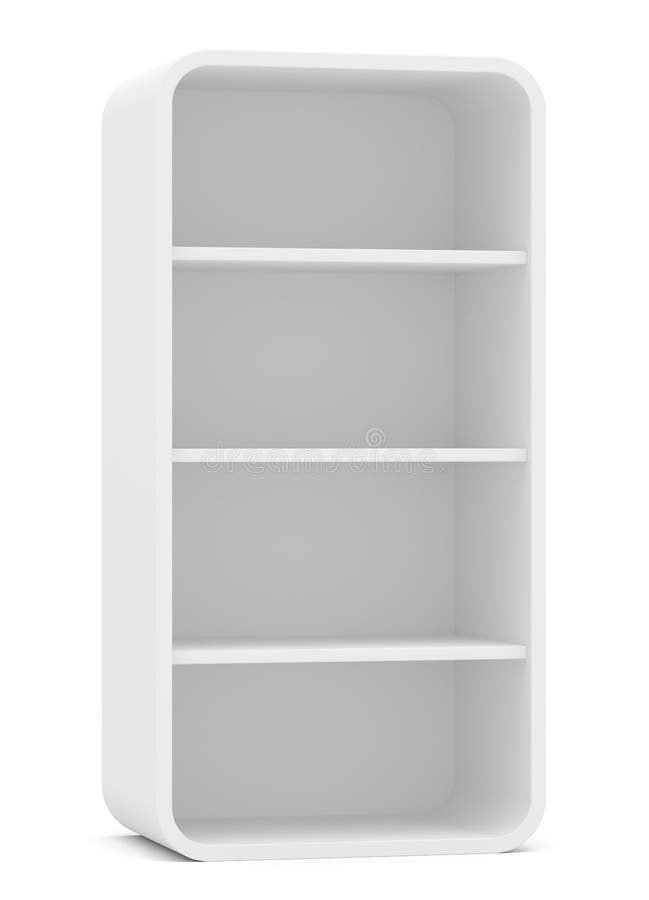 Empty Rounded Retail Shelves. Front View Stock Illustration ...
