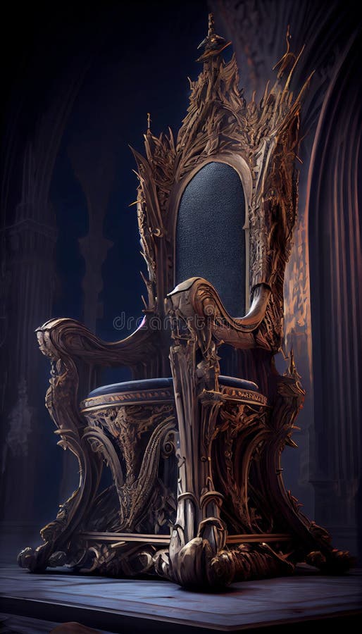 Empty Royal Throne, AI Generative Illustration. King, Queen Stock ...