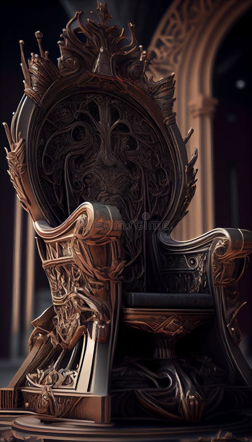 Empty Royal Throne, AI Generative Illustration. King, Queen Stock ...