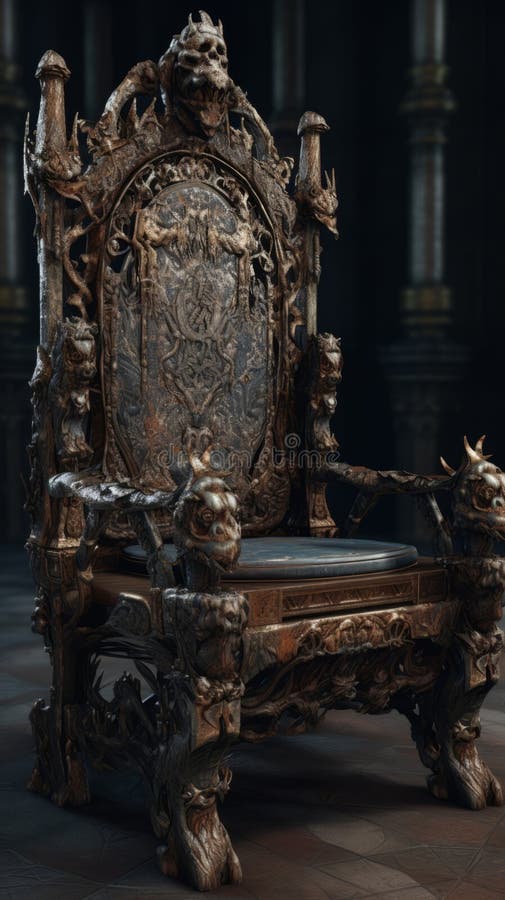 Empty Royal Throne, AI Generative Illustration. King, Queen Stock ...