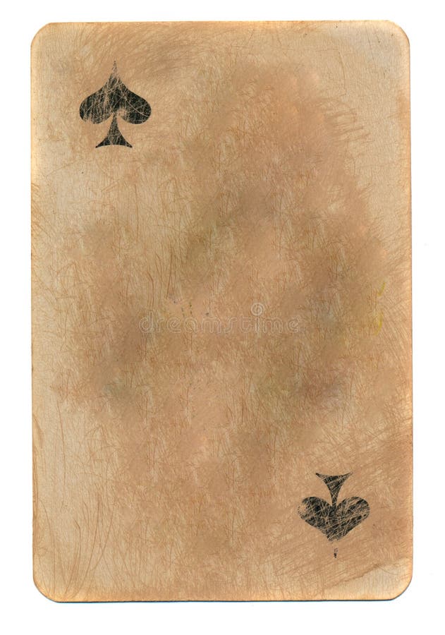 Empty Rubbed Ace Spades Playing Card Paper Background Stock Photos ...