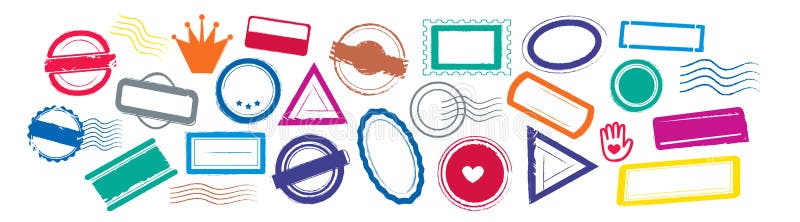 Empty Rubber Stamp or Seal Vector Illustration with Grunge Texture ...