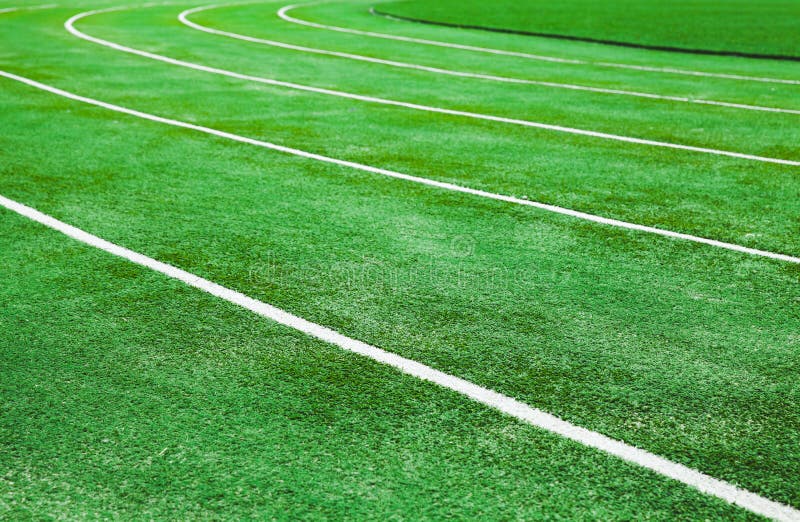 Running Track with Bright Green Artificial Turf Stock Photo - Image of ... Running Track with Bright Green Artificial Turf Stock Photo - Image of ...