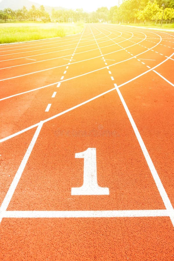 Empty running track stock photo. Image of pattern, lane - 255662278
