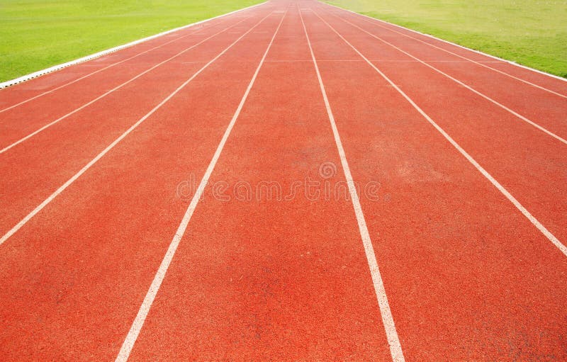 Empty Running Track Background Stock Photo - Image of white, lane ...