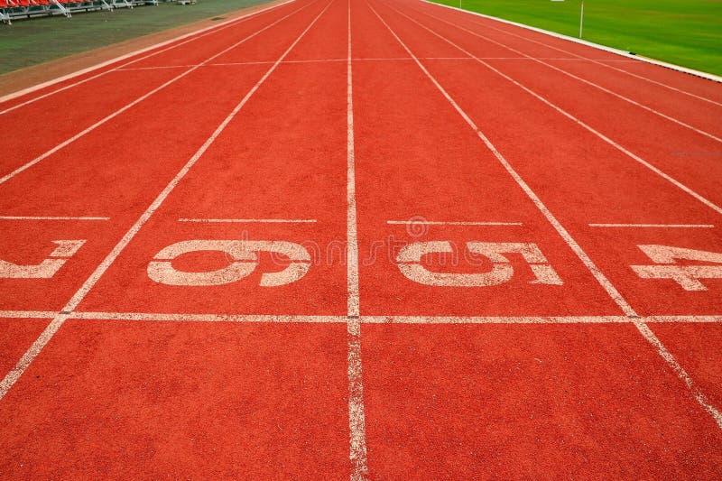 Empty running track stock photo. Image of color, outdoor - 31603118