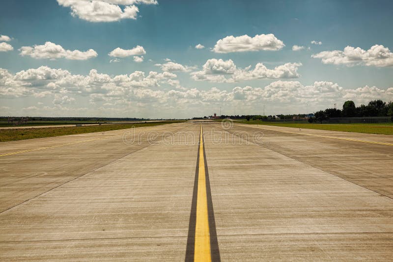 Empty Runway Fashion Show With Ball Glowing Lighting Along Walk Way ...
