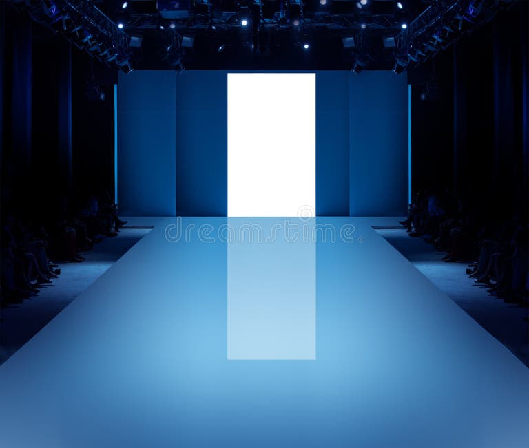 Empty Runway stock photo. Image of fashion, light, door - 99120184