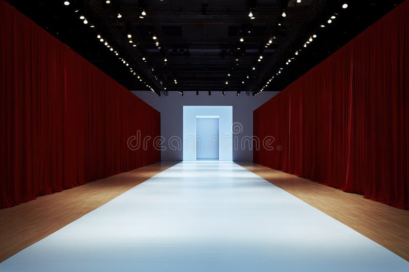 Empty Runway before a Fashion Show Stock Illustration - Illustration of ...
