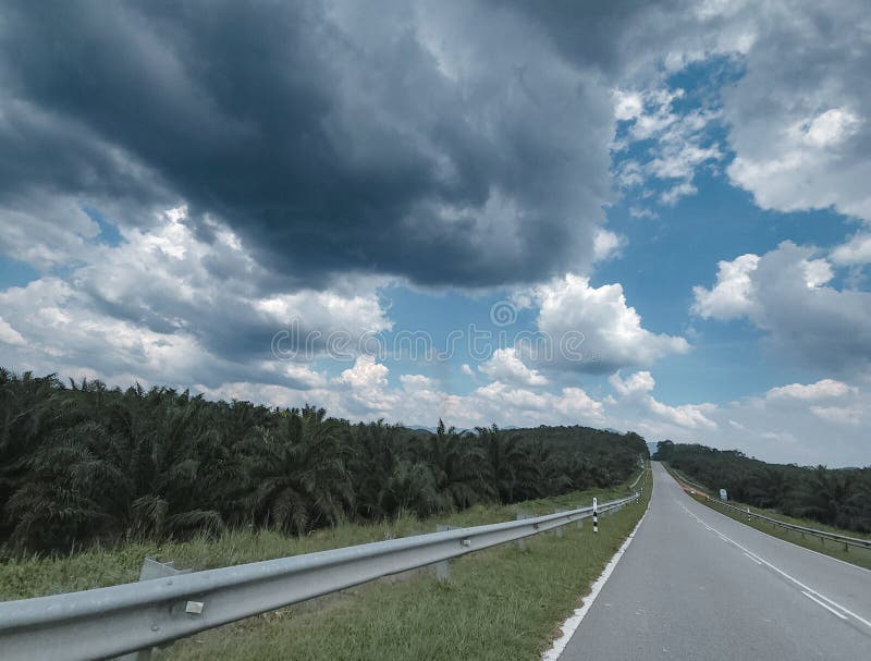 Empty Rural Asphalt Road in Negeri Sembilan, Malaysia Stock Image ...