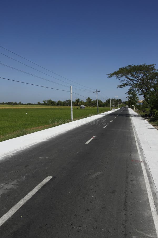 Empty Rural Road in the Philippines on a Sunny Day Stock Image - Image ...