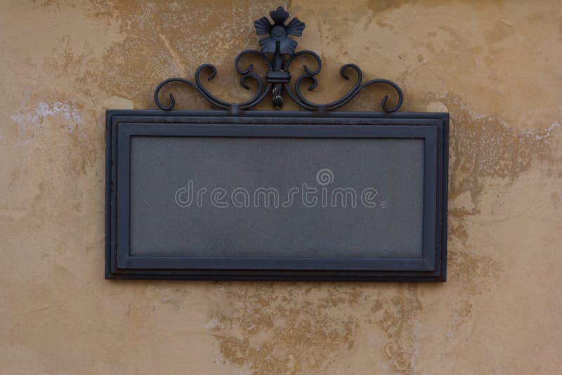 Empty Rustic Sign in Tuscany Italy Stock Image - Image of blank, sign ...