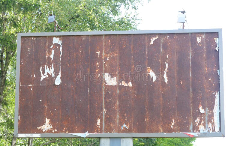 Empty Rusty Advertising Poster. Stock Photo - Image of rusty, billboard ...