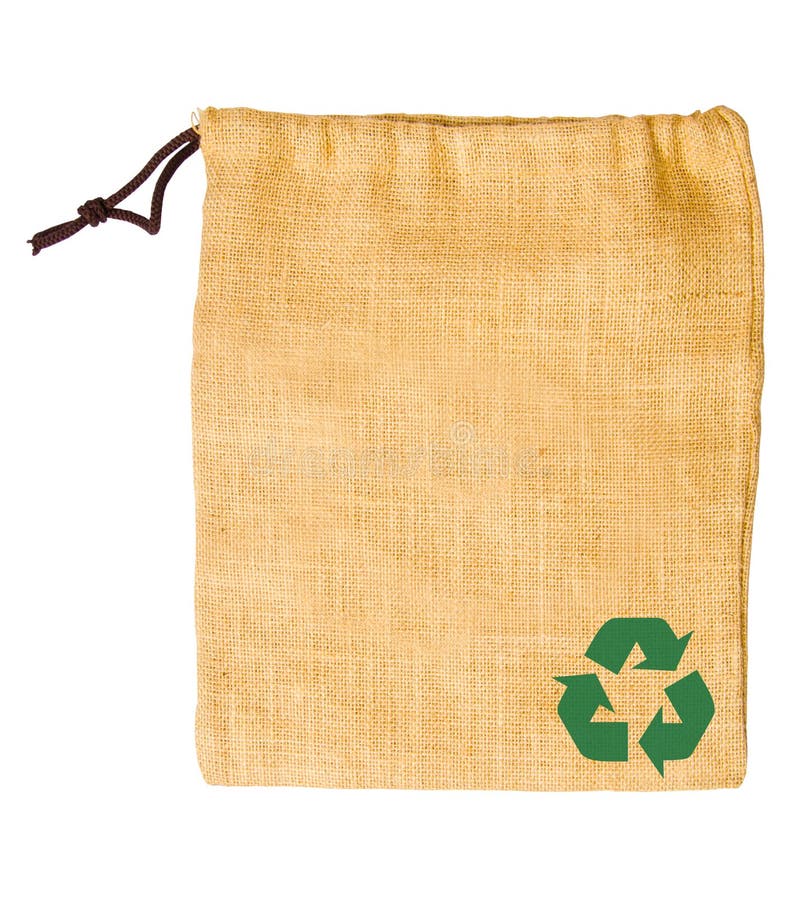 Empty sack bag recycle stock photo. Image of pouch, tied - 39772410