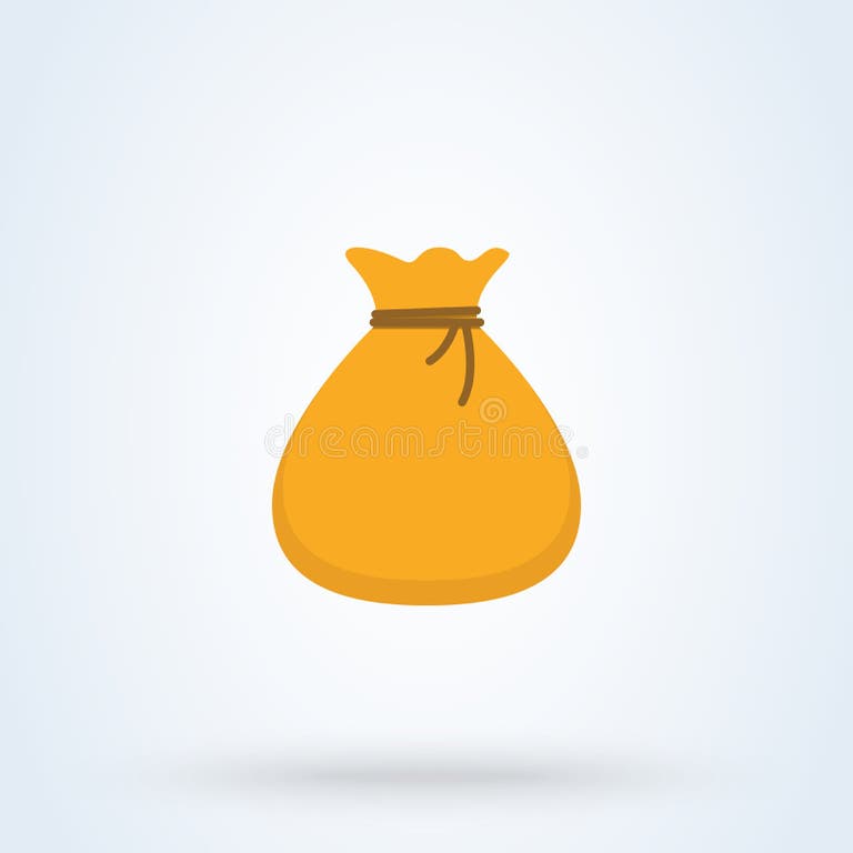 Empty Sack Flat Style. Vector Illustration Icon Isolated on White ...
