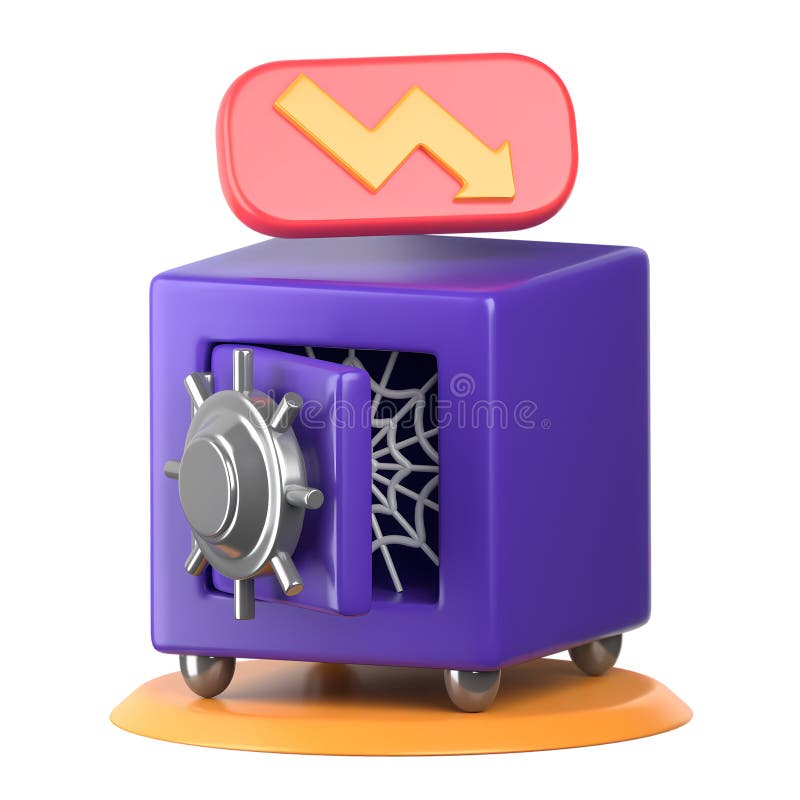 Empty Safe 3D Icon stock illustration. Illustration of innovative ...