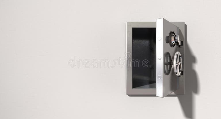 Empty Safe on Wall stock image. Image of concept, dial - 35914971