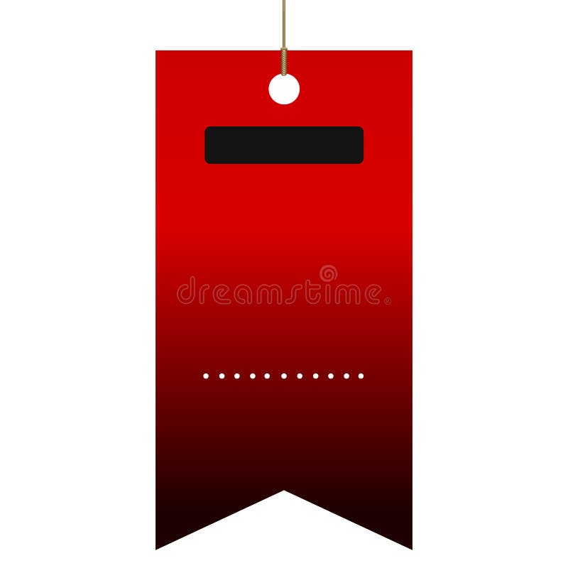 Empty Red Hot Sale Label, Tag with String Stock Vector - Illustration ...
