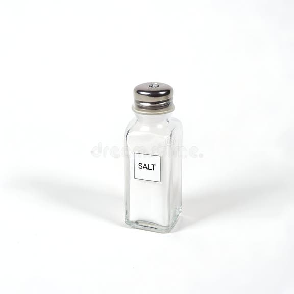 Empty Salt Bottle Isolated on White Background Stock Illustration ...