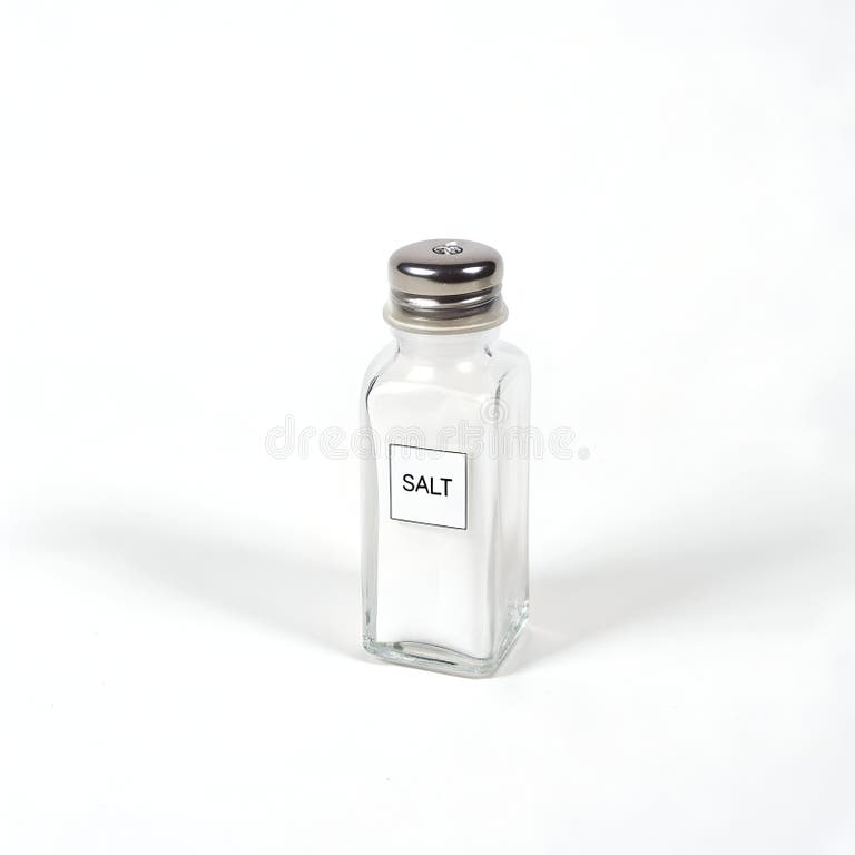 Empty Salt Bottle Isolated on White Background Stock Illustration ...