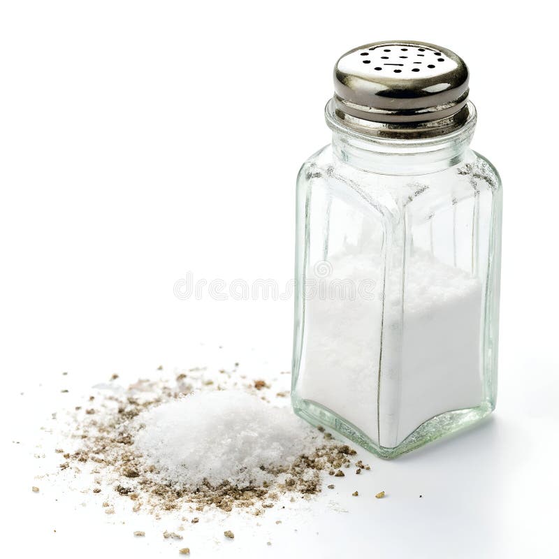 Empty Salt Bottle Isolated on White Background Stock Illustration ...