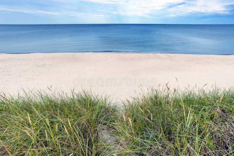 Empty Dry Sand Land Near the Sea in the Evening Stock Image - Image of ...