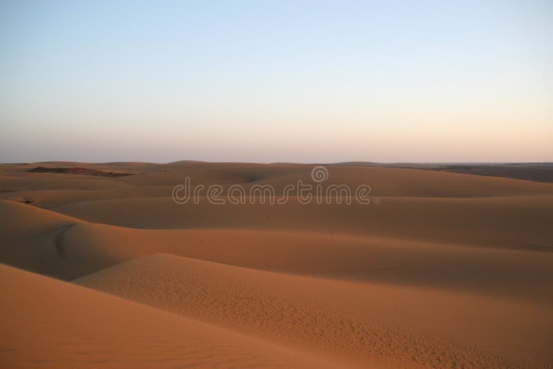 Empty Sand Dune in the Desert Stock Photo - Image of holiday, color ...