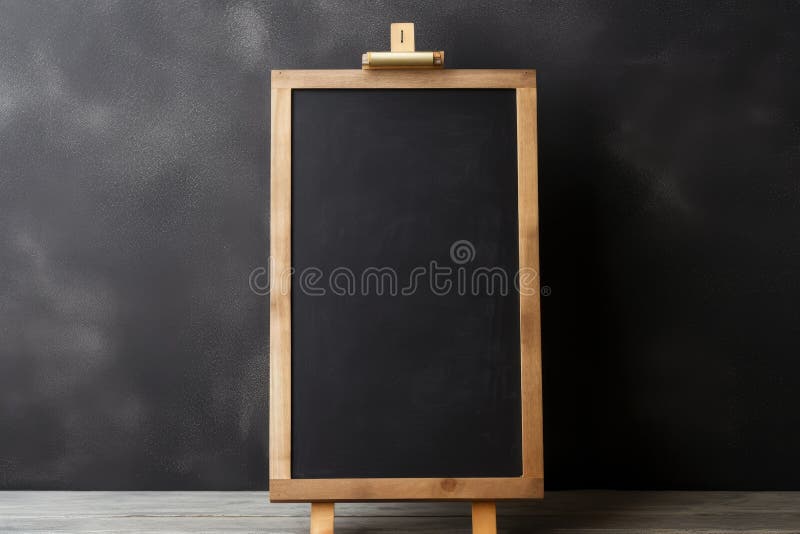 Empty Sandwich Board for a Menu and a Chalk Drawing Stock Illustration ...