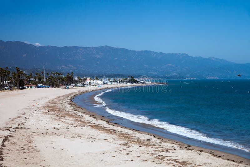 Buildings Coastline Pacific Ocean Santa Barbara California Stock Image ...
