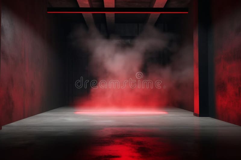 Empty Scene Background. Dark Background of Empty Room, Neon Red Light ... Empty Scene Background. Dark Background of Empty Room, Neon Red Light ...