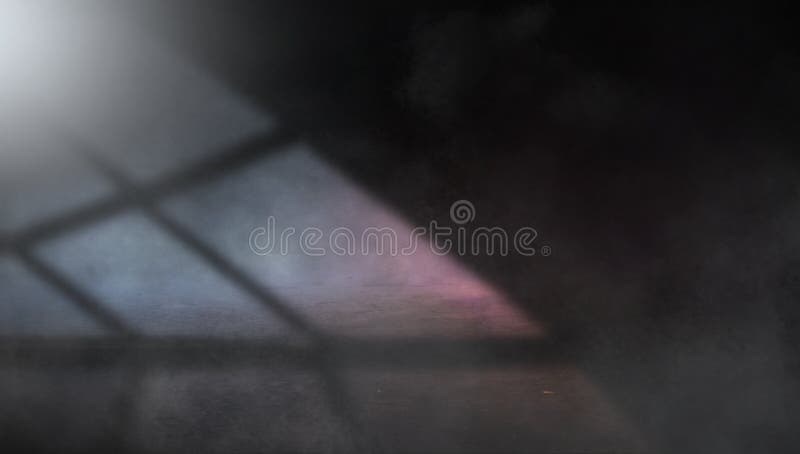 Empty Scene Background. Incident Light from a Window on an Empty Brick ...