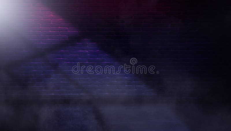 Empty Scene Background. Incident Light from a Window on an Empty Brick ...