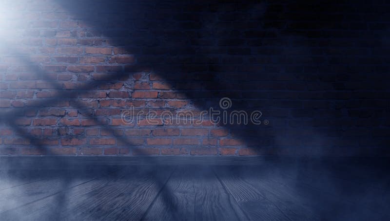 Empty Scene Background. Incident Light from a Window on an Empty Brick ...