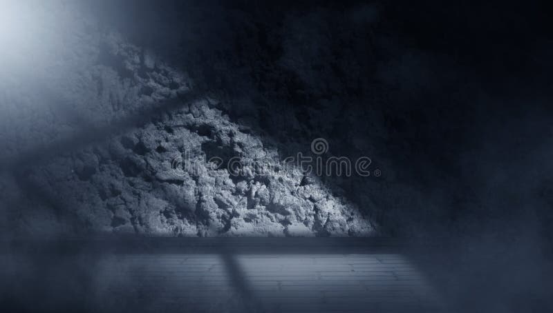 Empty Scene Background. Incident Light from a Window on an Empty Brick ...