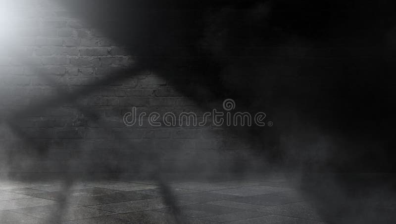 Empty Scene Background. Incident Light from a Window on an Empty Brick ...