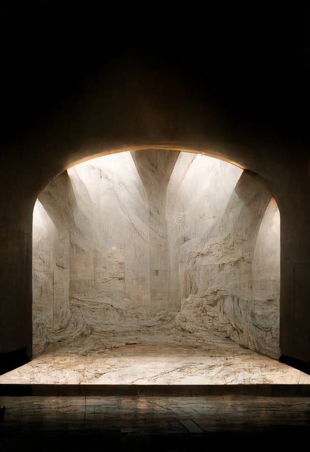 Empty Scene with Beautiful Light. Copy Space. Abstract Architecture ...