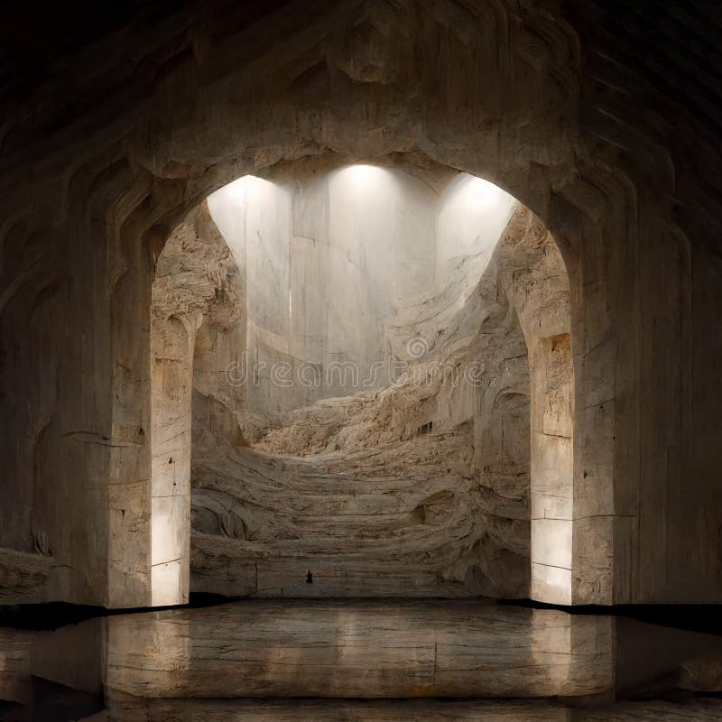 Empty Scene with Beautiful Light. Copy Space. Abstract Architecture ...