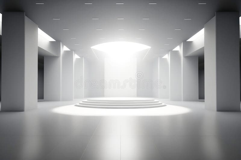 Empty Scene in White Business Space for Your Presentation. Created with ...
