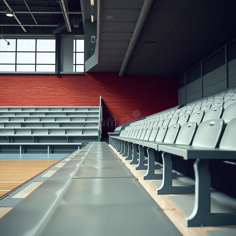 Empty School Bleachers Await the Crowd a Spacious Venue Ready for ...