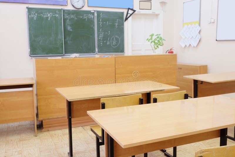 Empty school class stock photo. Image of education, wall - 53679216