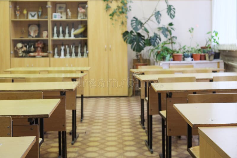 Empty school class stock photo. Image of notebook, september - 76669814