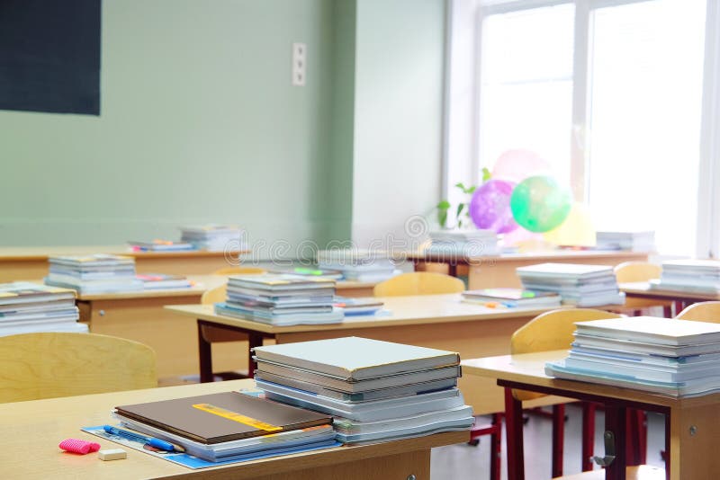 Empty school class stock photo. Image of education, wall - 53679216