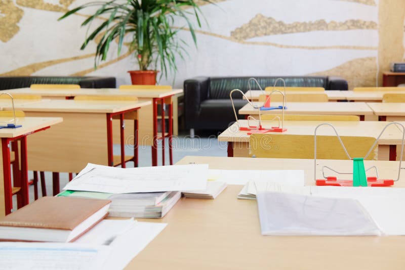 Empty school class stock image. Image of obligatory, chair - 77265129