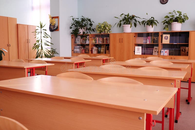 Empty school class stock image. Image of desk, learn - 77342697