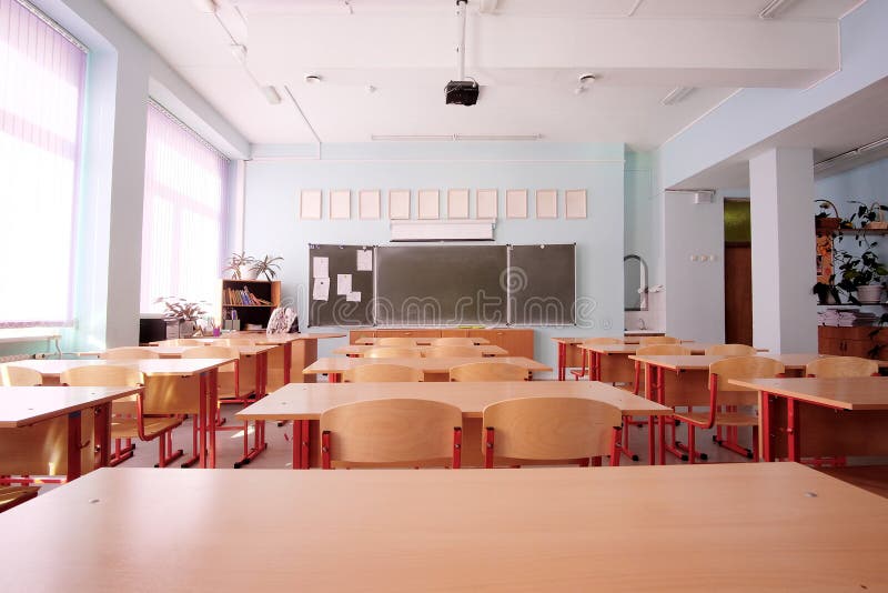 Empty school class stock image. Image of pedagogics, school - 53935625