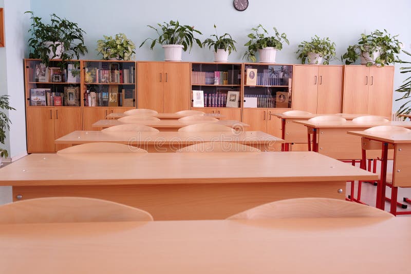 Empty school class stock photo. Image of study, table - 77342864
