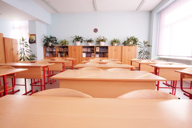 Empty school class stock image. Image of clean, interior - 77342911