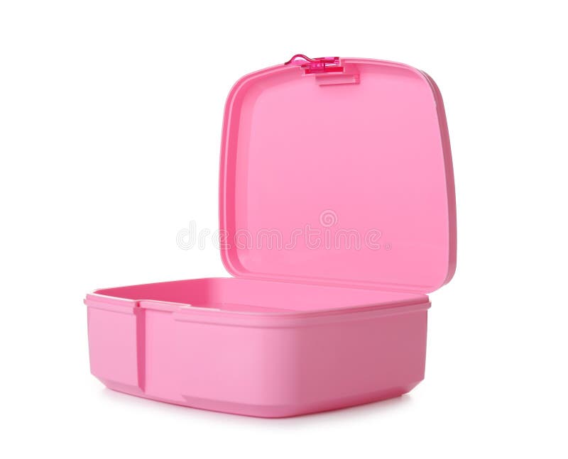 Empty School Lunch Box on White Background Stock Photo - Image of child ...